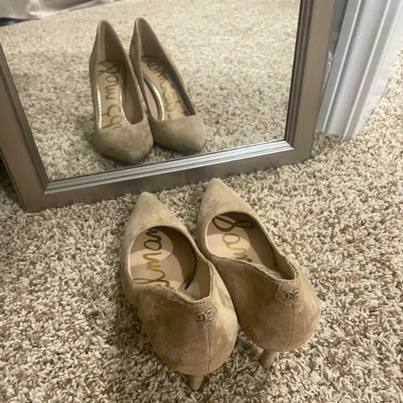 Sam Edelman | Shoes | Sam Edelman Tan Suede Heels | Poshmark